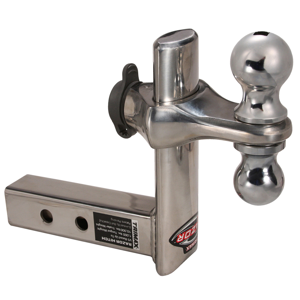 RAZOR SX: 8" Drop Stainless Steel Adjustable Tow Hitch w/Locking Ball ...