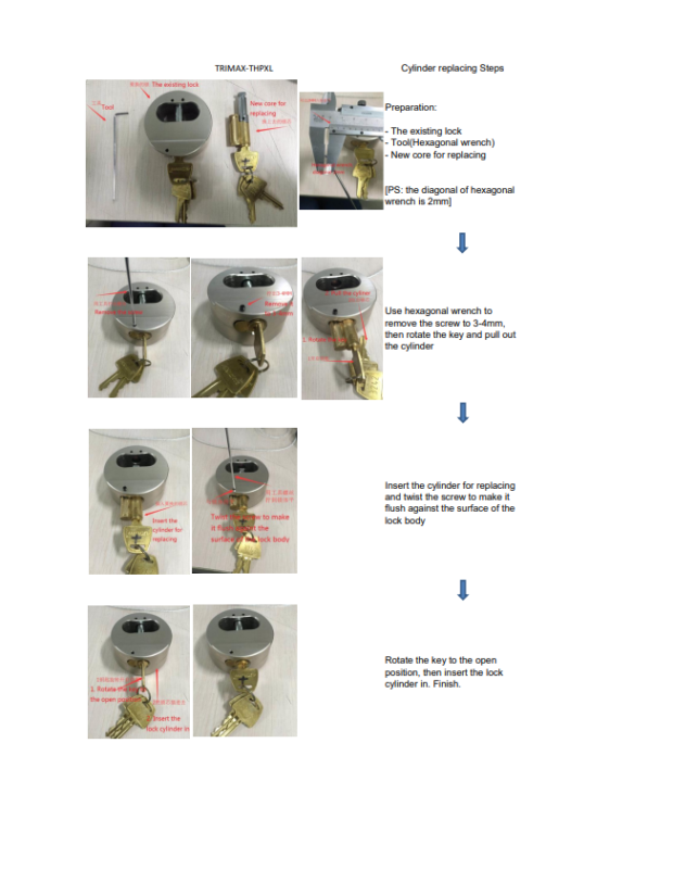 Key Core - THPXL - TRIMAX Locks